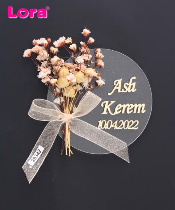 29342 Kuru Çiçekli 7cm Altın Yazılı Şeffaf Hediyelik, Pleksi Modelleri ...